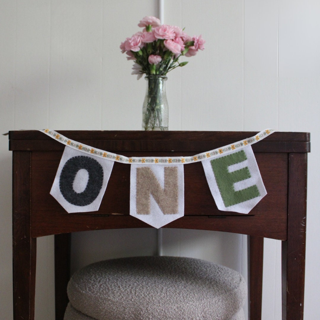 Custom Banner - Name Banner - Birthday Banner - Felt Letters - Vintage ...