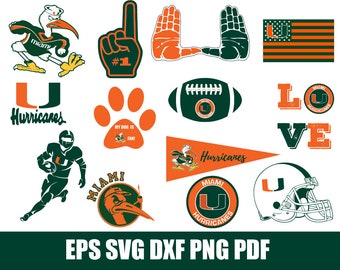 Miami hurricanes svg | Etsy