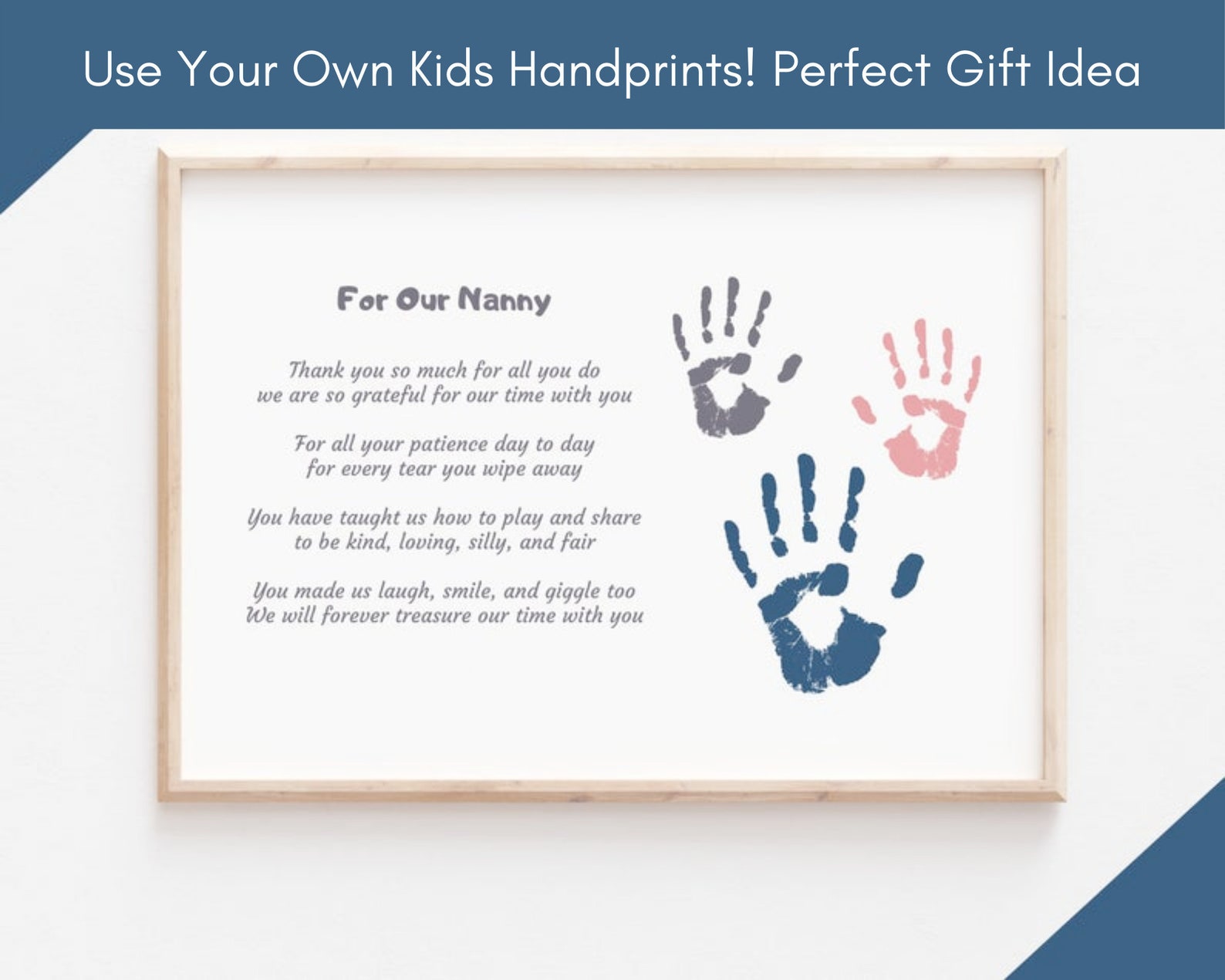 For Our Nanny Poem From Kids Handprint Gift From Kids to - Etsy UK