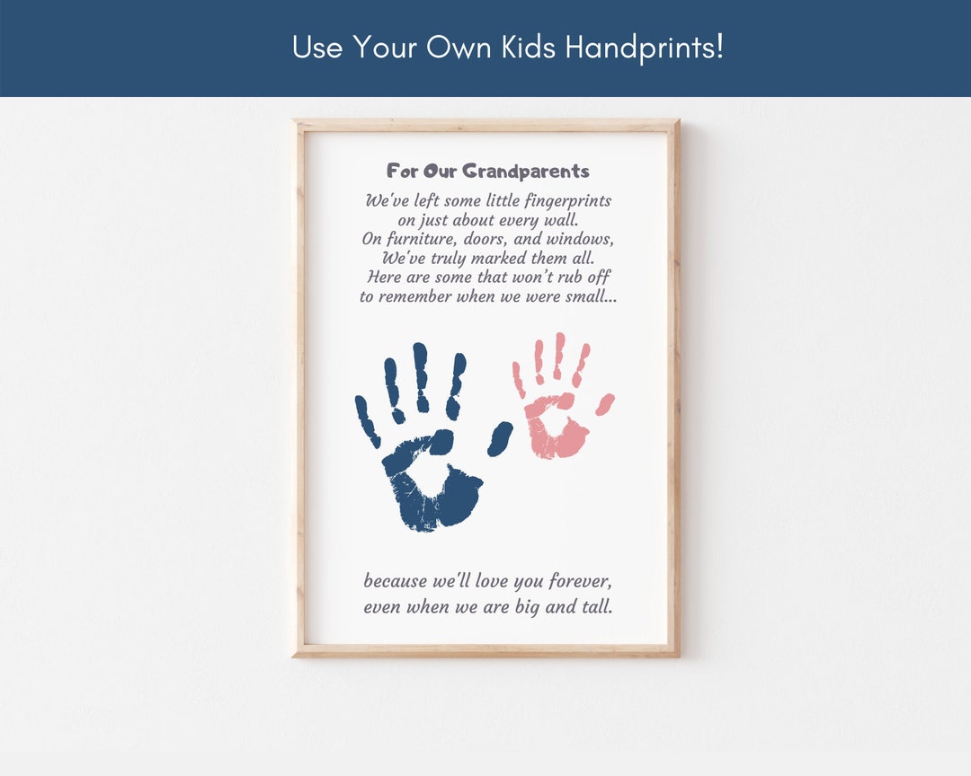 For Our Grandparents Poem Grandma and Grandpa Gift From Kids - We'll ...