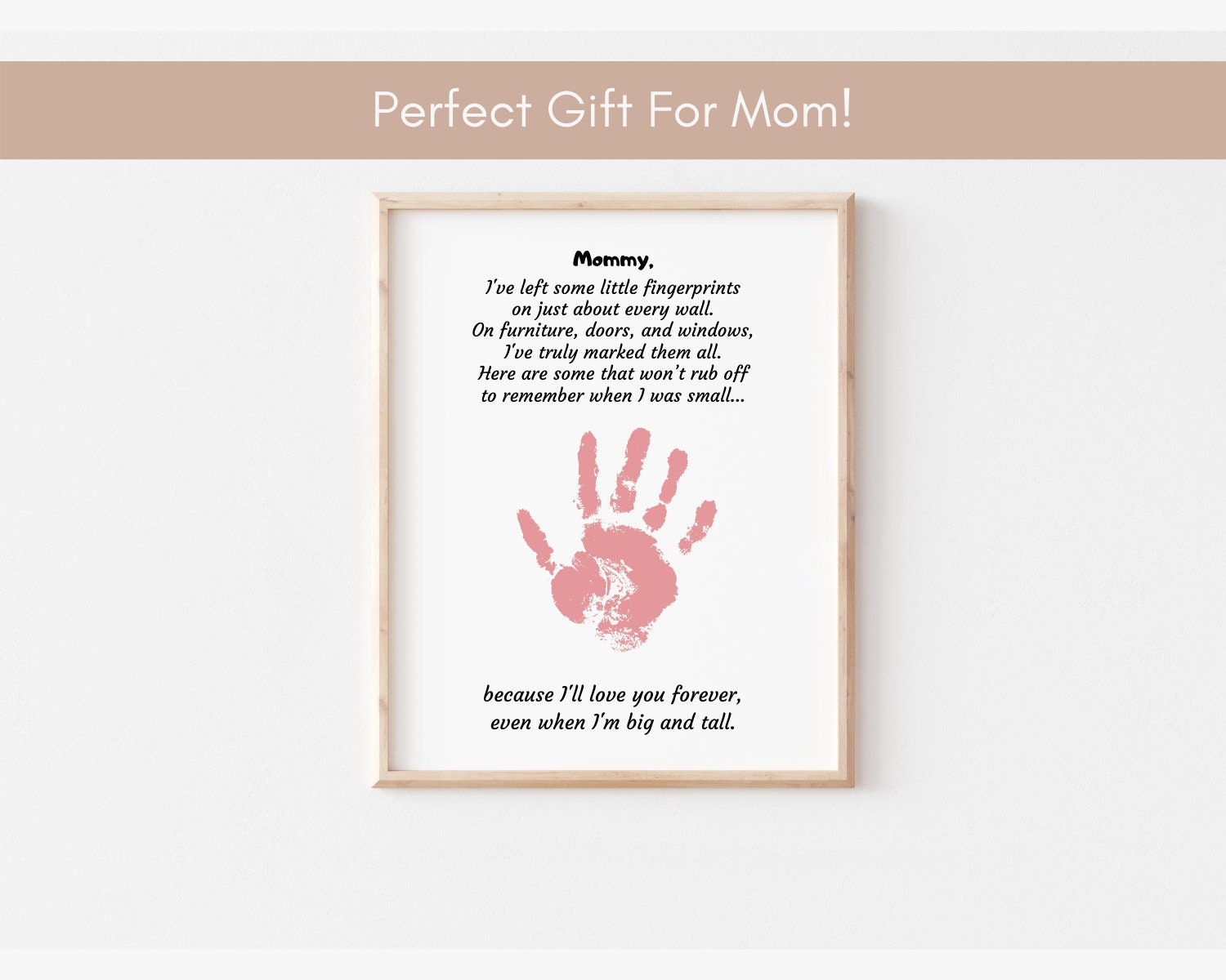 Handprint Poem Gift for Mom From Kids or Baby Handprint Art - Etsy