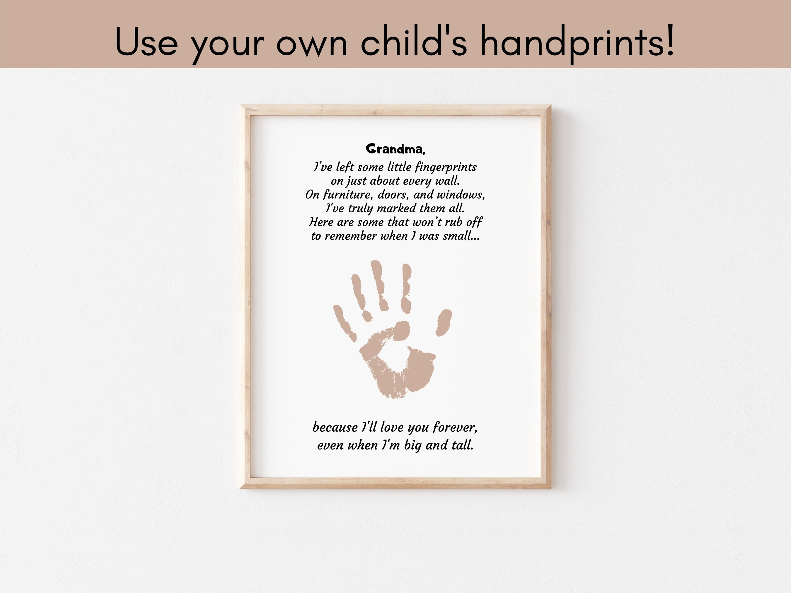 Grandparents Poem With Handprints Clipart
