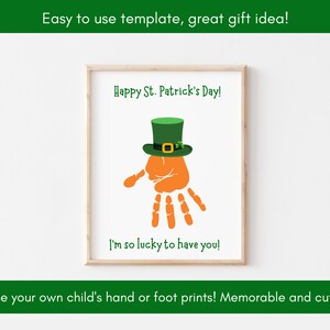 St. Patrick's Day Handprint Template Baby or Kids - I'm so Lucky to ...