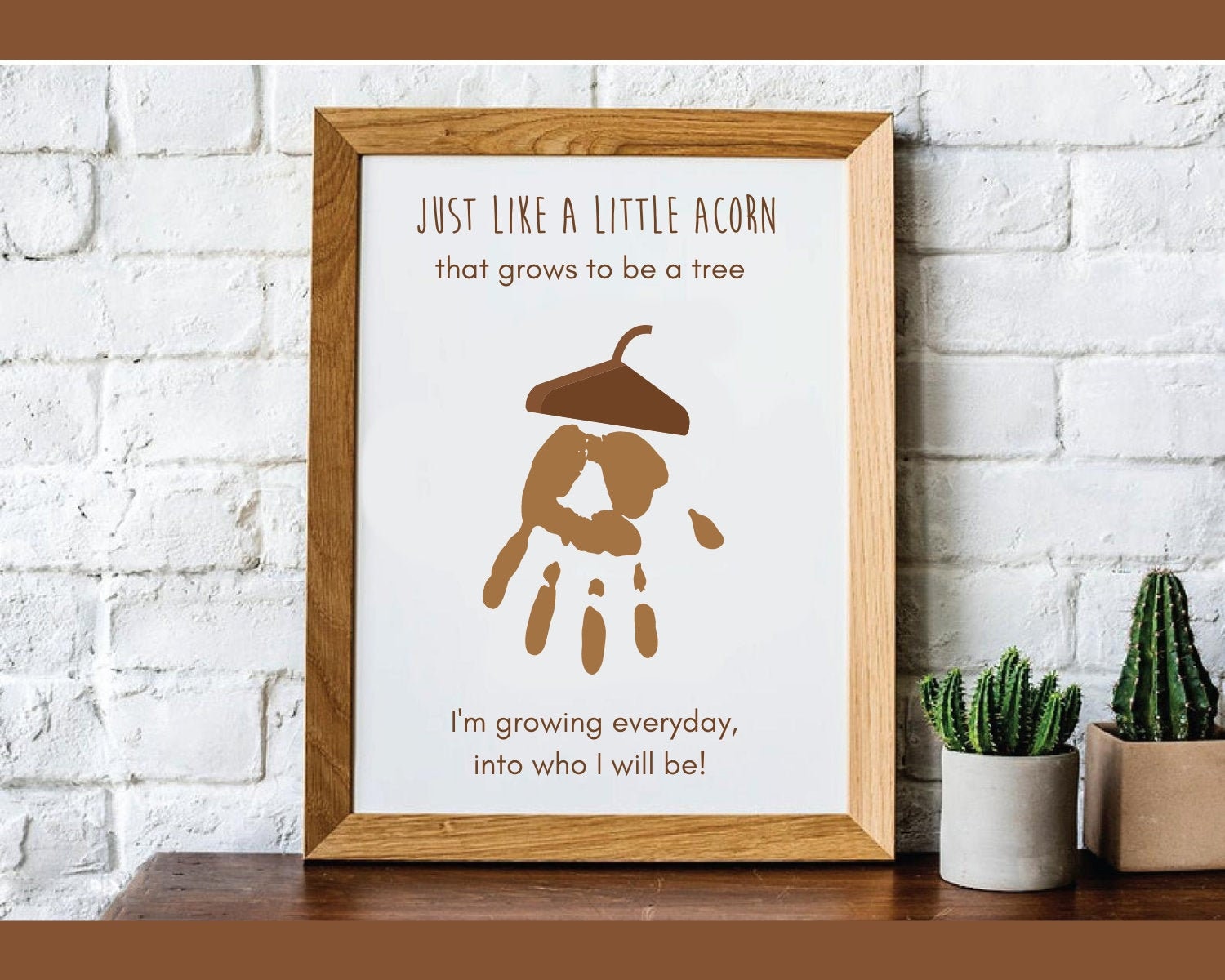 Little Acorn Handprint Baby Kid Handprint Art Fall DIY at | Etsy