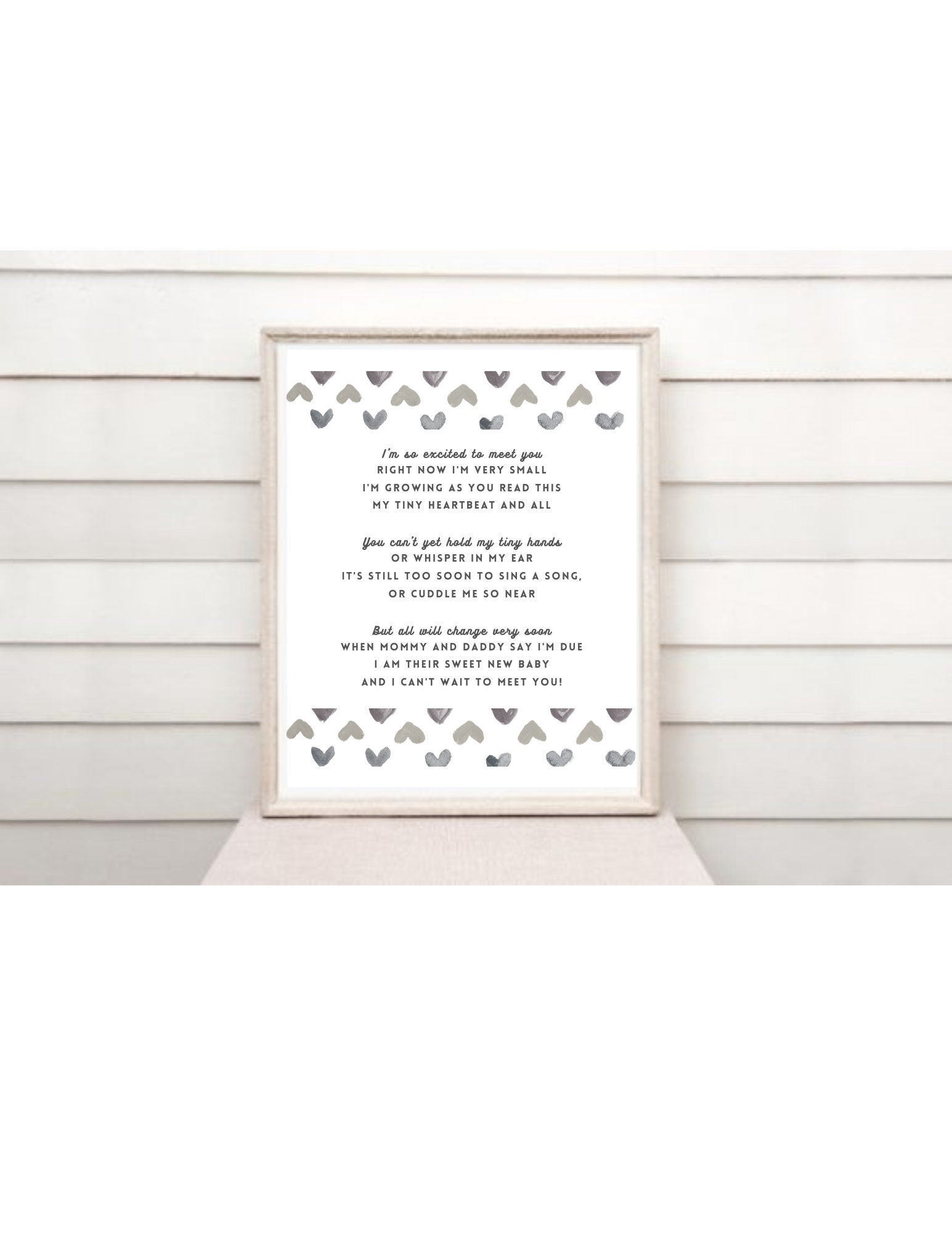 We're Having A Baby Printable Poem Gift Baby - Etsy