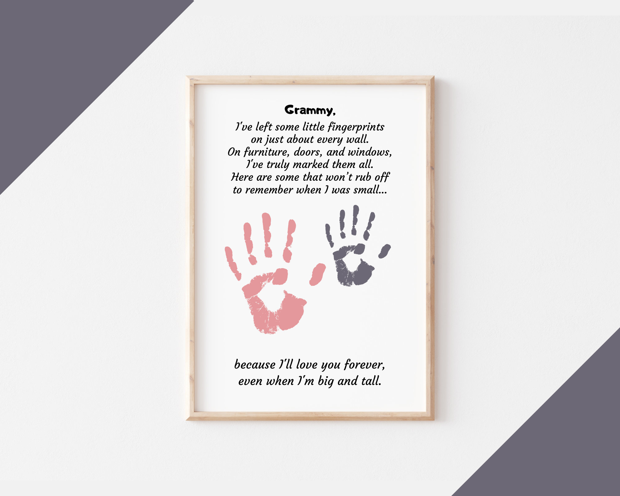 Grammy Handprint Template Gift From Grandchild Little - Etsy