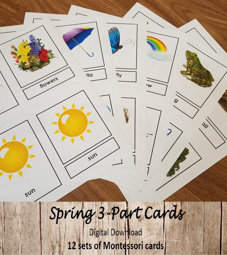 Spring 3-part Cards - Etsy