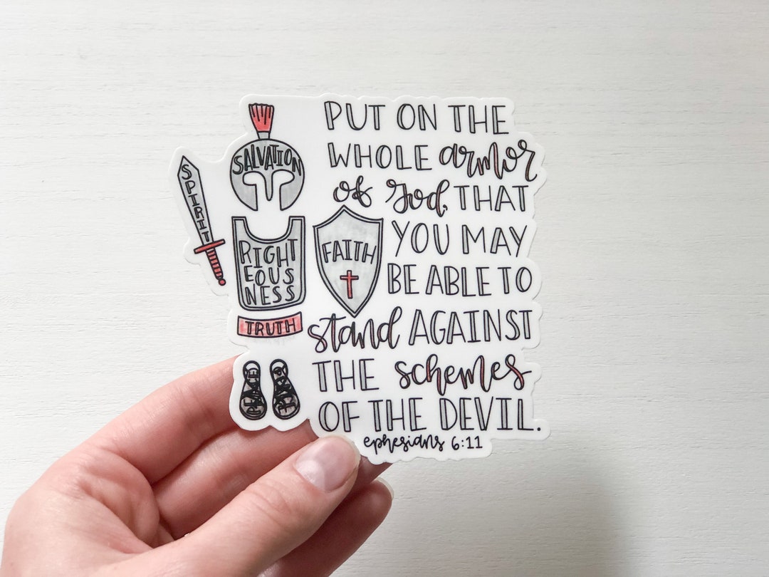 Armor of God Sticker, Ephesians 6:11, Christian, Christian Quote, Bible ...