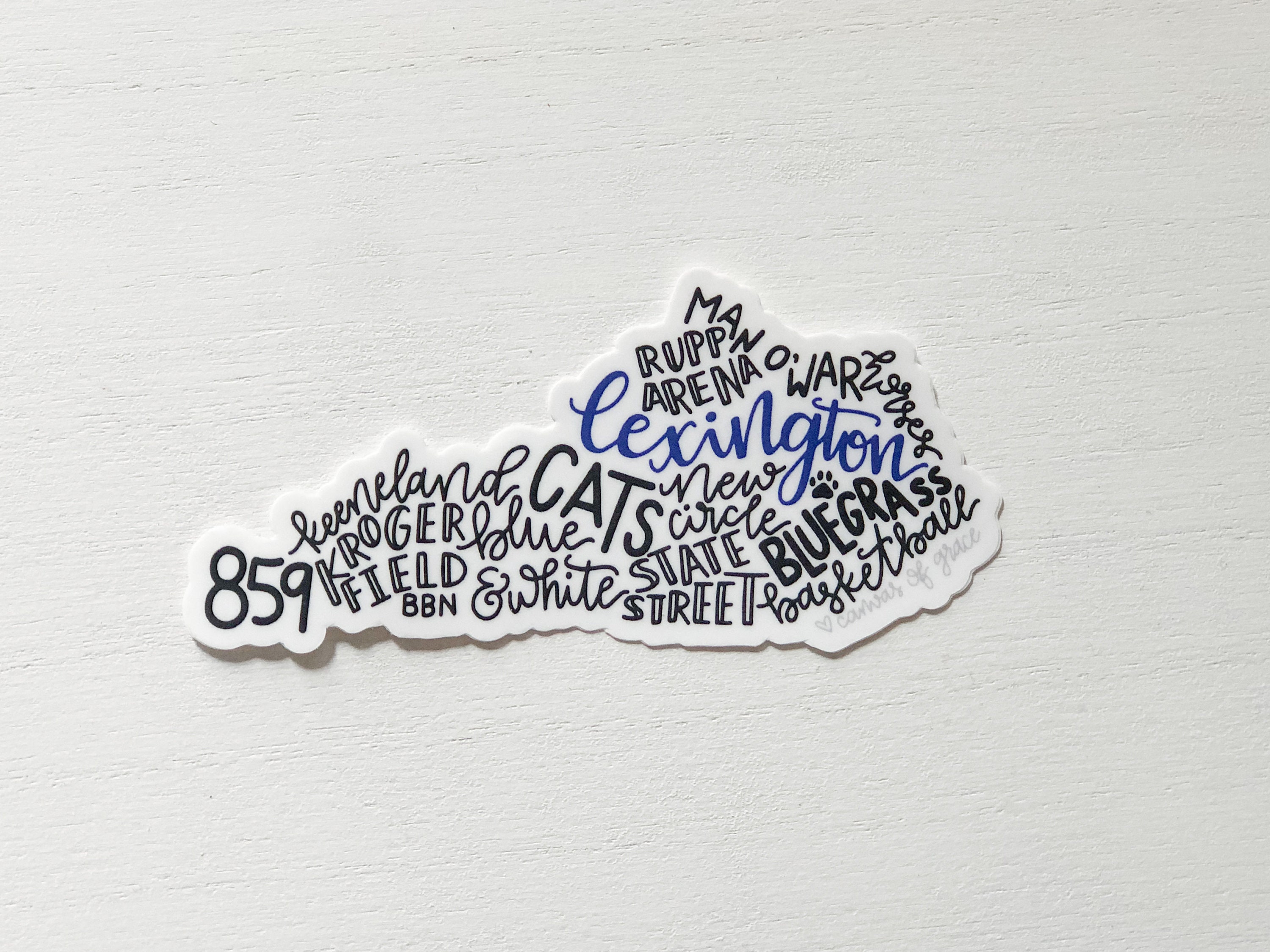 Hand Lettered Lexington Sticker Laptop Stickers Lexington | Etsy