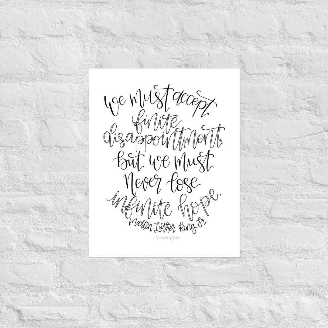 Motivational MLK Jr. Quote Art Print - Etsy