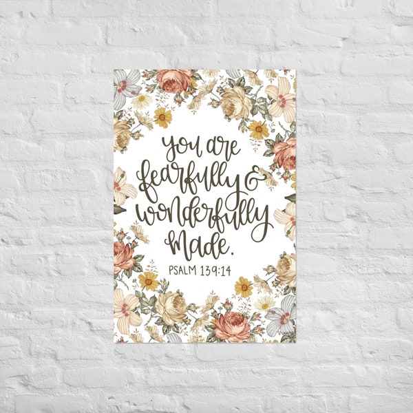 Fearfully and Wonderfully Made Poster - Etsy