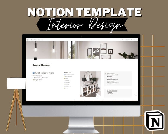 NOTION Interior Design Planner Template Notion Planner | Etsy
