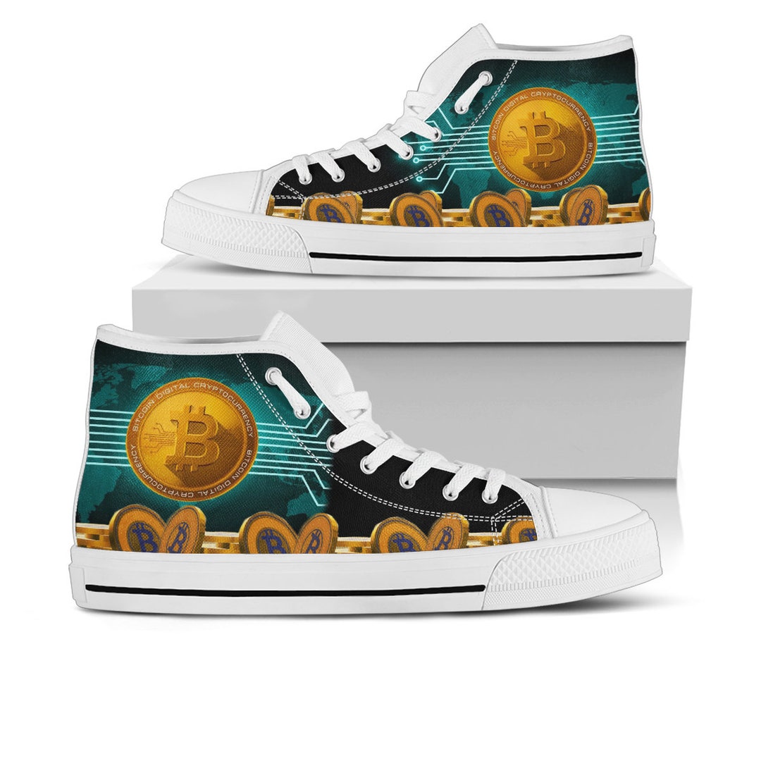 Bitcoin Shoes, Bitcoin High Top Sneaker, Crypto Fan Converse Style ...