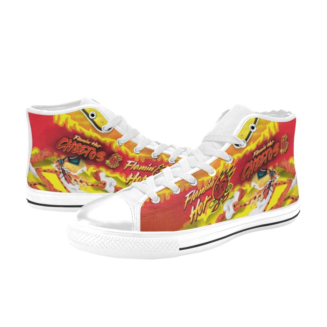 Hot Cheetos Shoes, Hot Cheetos High Top Sneaker, Junk Food Fan Converse ...