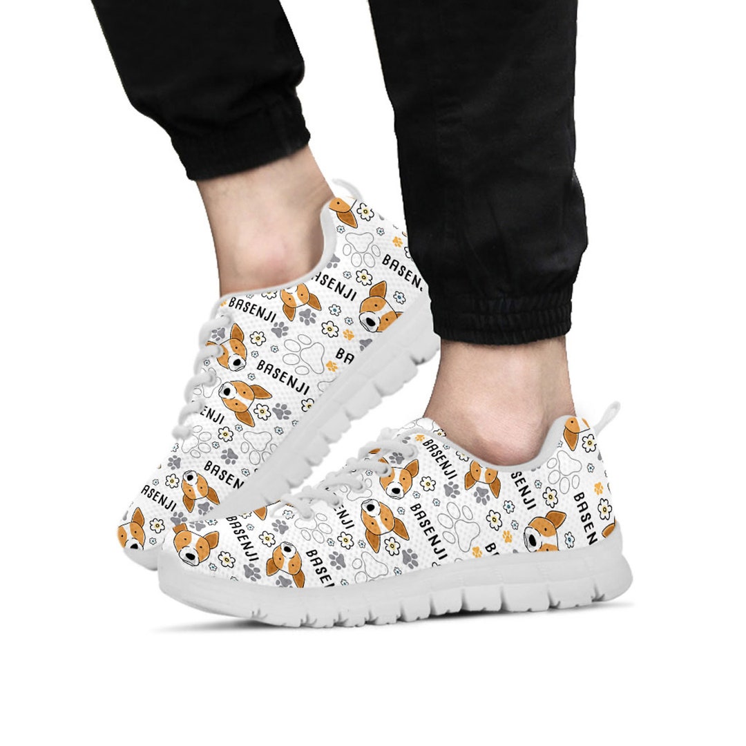 Basenji Shoes, Basenji Sneaker, Dog Lover Tennis Shoe, Custom Shoe, Mom ...