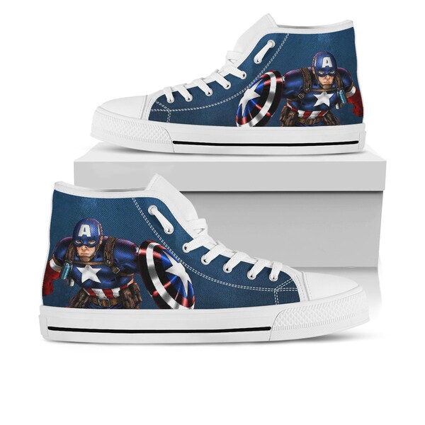 Captain America Shoe - Etsy