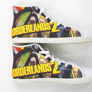 Borderlands Shoes, Borderlands 2 High Top Sneaker, Video Game Converse ...