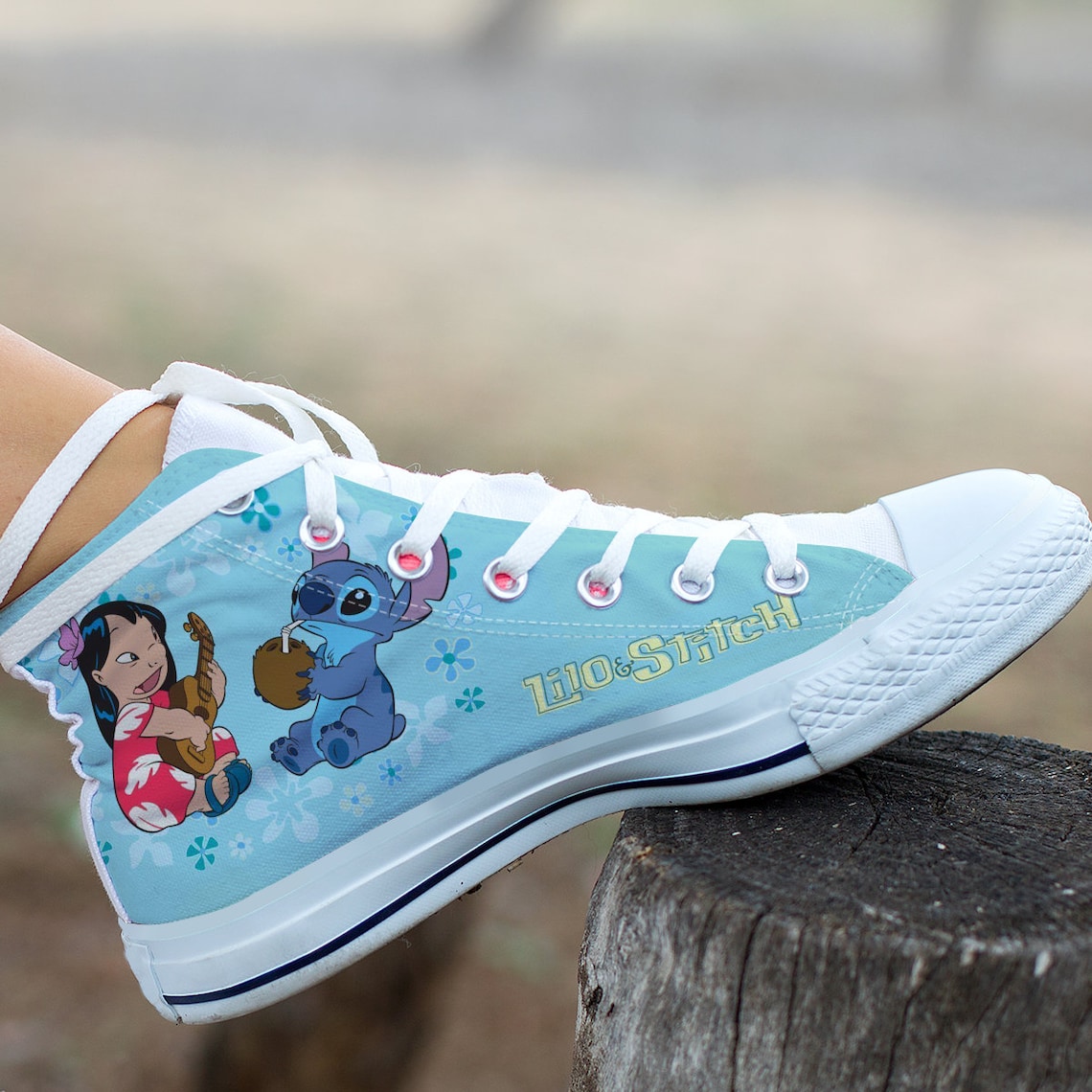 Lilo and Stitch Shoes Lilo and Stitch High Top Sneaker Lilo | Etsy