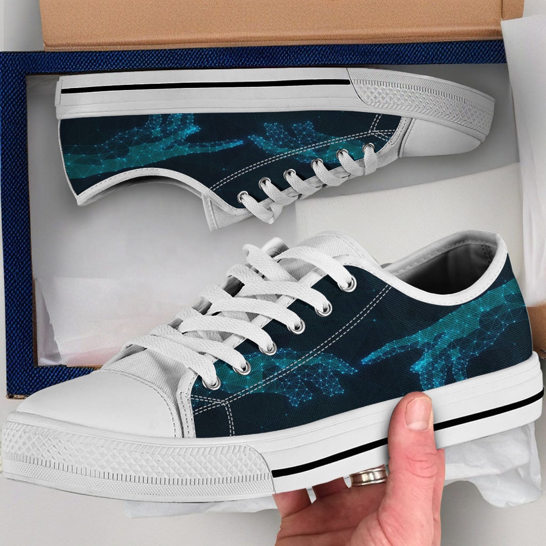 Galaxy Themed Low Top Sneakers, Space Design Casual Shoes, Starry Night ...