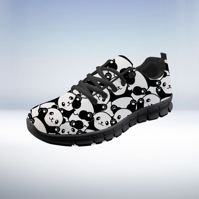 Panda Shoes Panda Sneaker Animal Lover Tennis Shoe Custom - Etsy