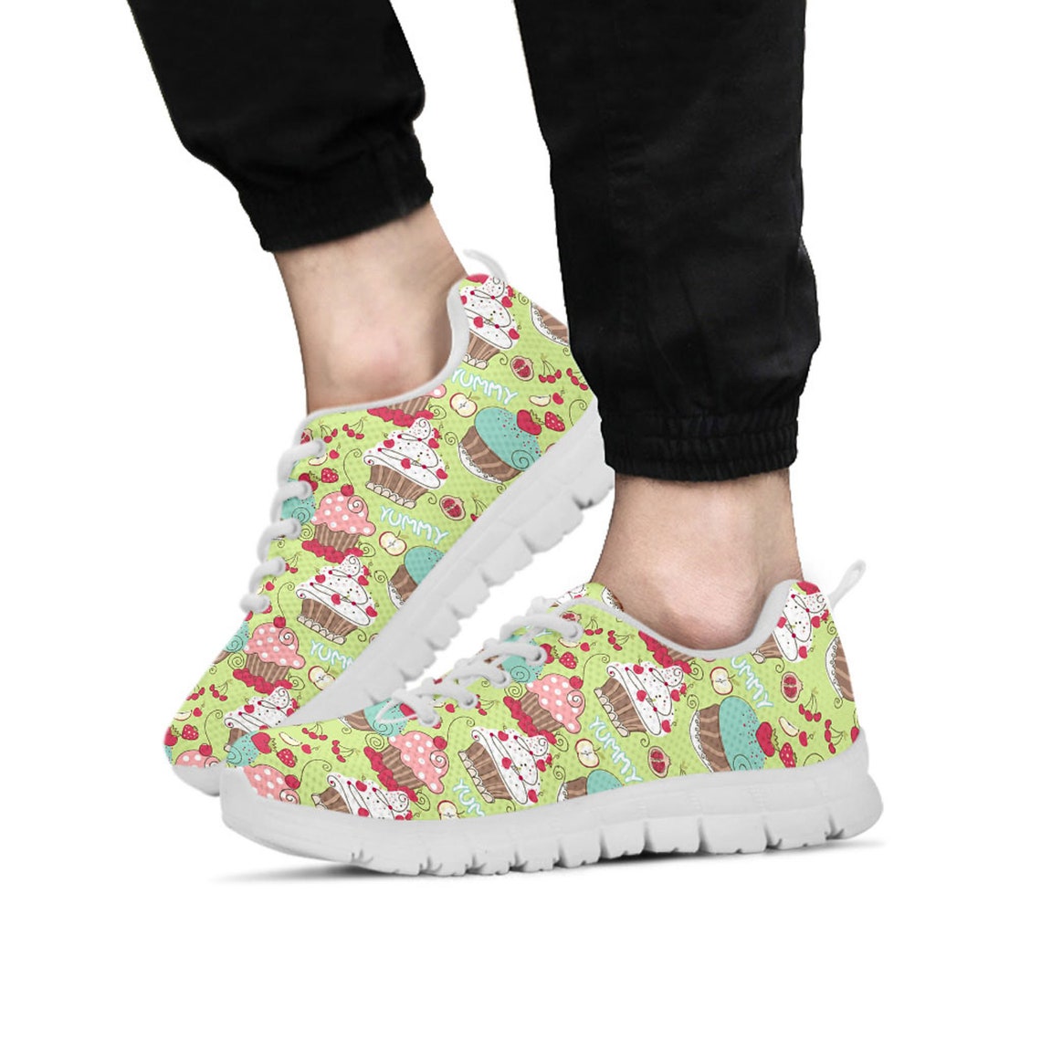 Cupcake Shoes Cupcake Sneaker Bakery Foodie Lover Tennis - Etsy