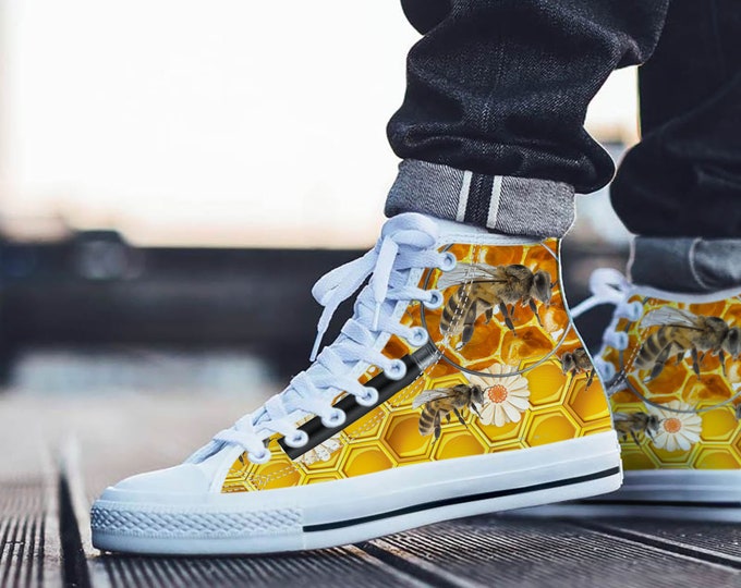 Biene Schuhe, Biene High Top Sneaker, Honig Fan converse style hightop ...