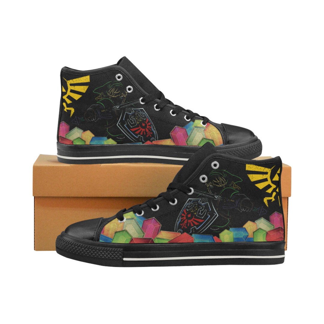 Legend of Zelda Shoes, Legend of Zelda High Top Sneaker, Link Gaming ...