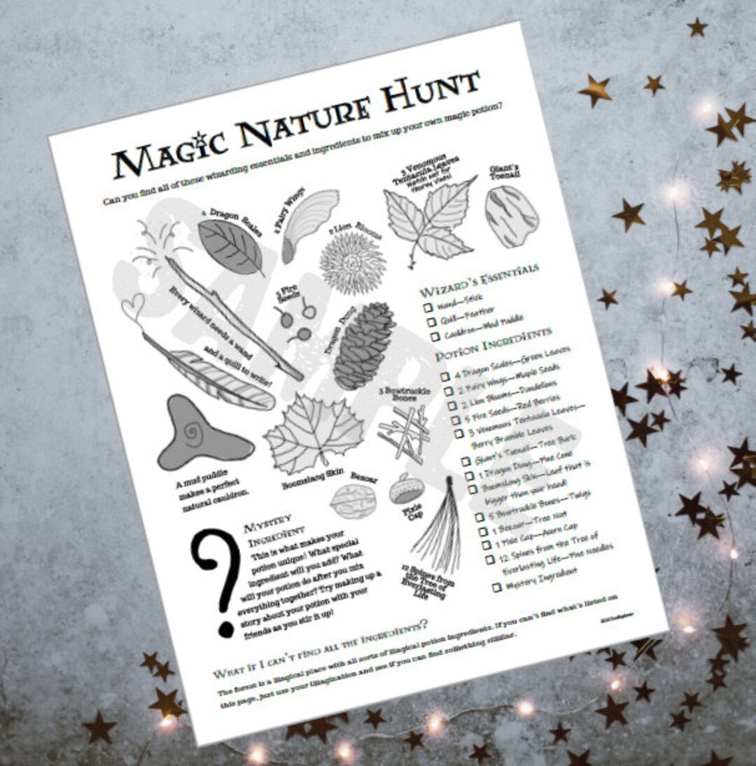 Magic Nature Hunt | Scavenger Hunt | Wizard Game | Summer Camp Activity ...