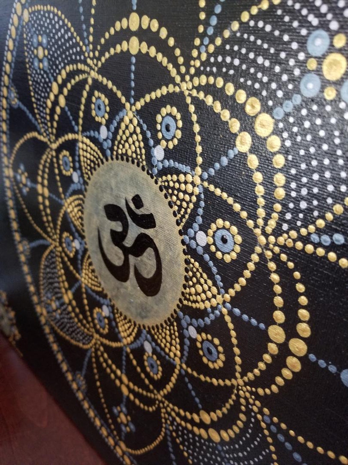 DOT MANDALA Ohm Hand Painted Mandala Bohemian Dot - Etsy