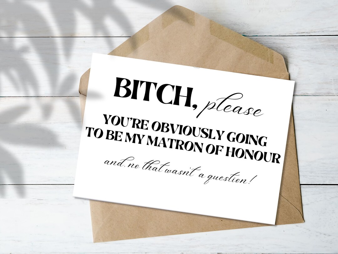 Funny Matron of Honour Proposal Card - Etsy UK