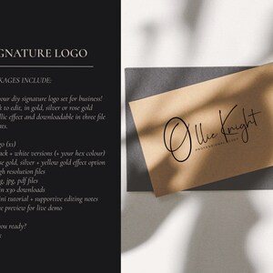 OLLIE | Signature Text Logo Design, Bakery Logo, Minimalist Modern Logo ...