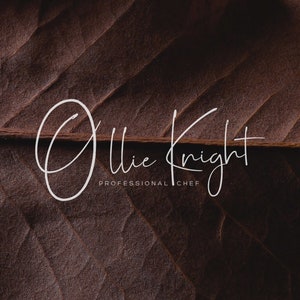 OLLIE | Signature Text Logo Design, Bakery Logo, Minimalist Modern Logo ...