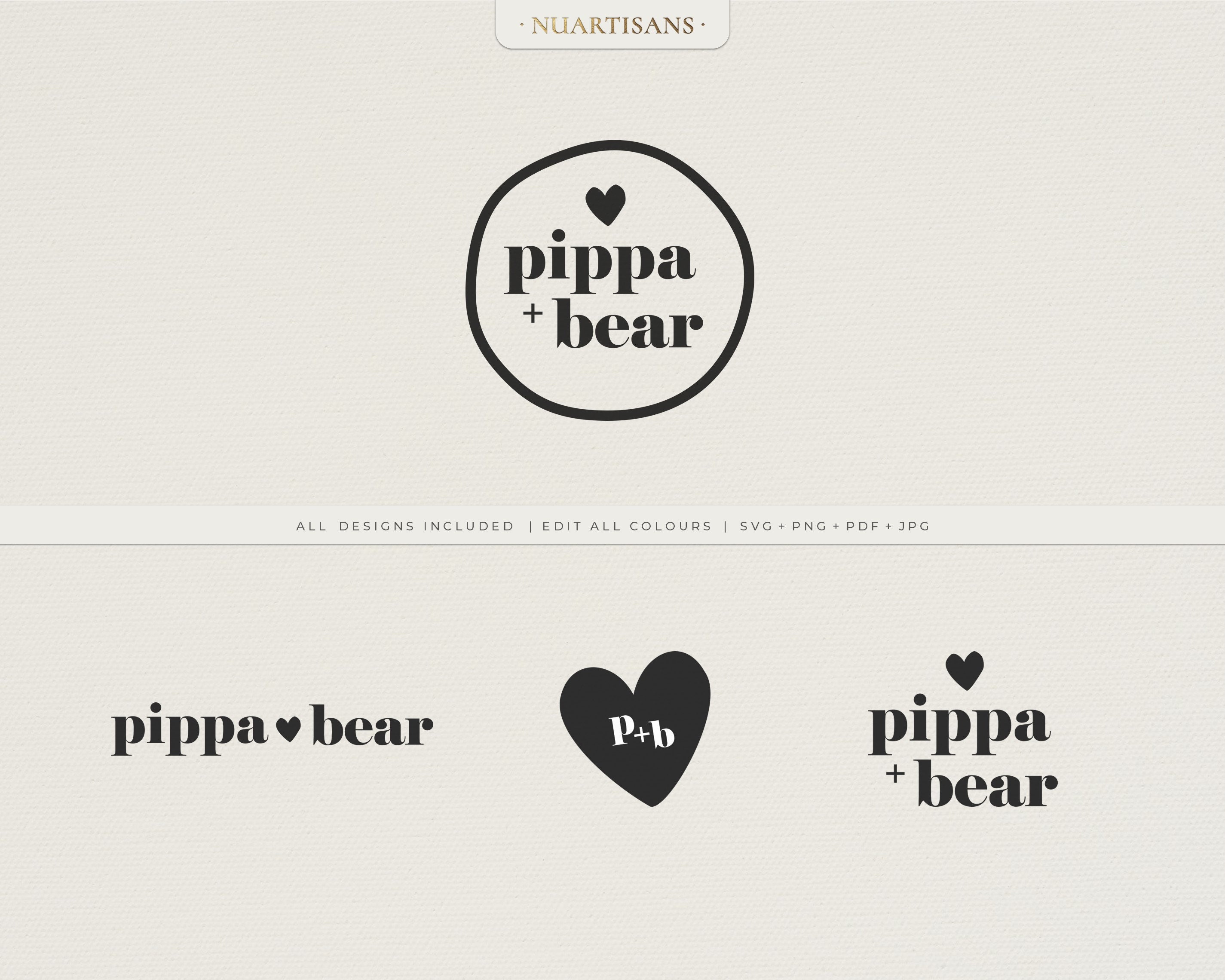 PIPPA | Minimal Childrens Logo, Premade Diy Clothing Logo, Kids Baby ...