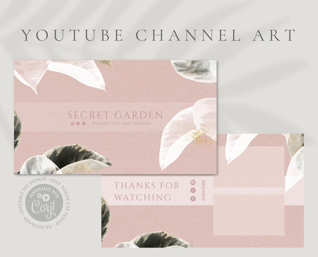 SECRET GARDEN Youtube Banner DIY Design Your Social Media Youtube ...