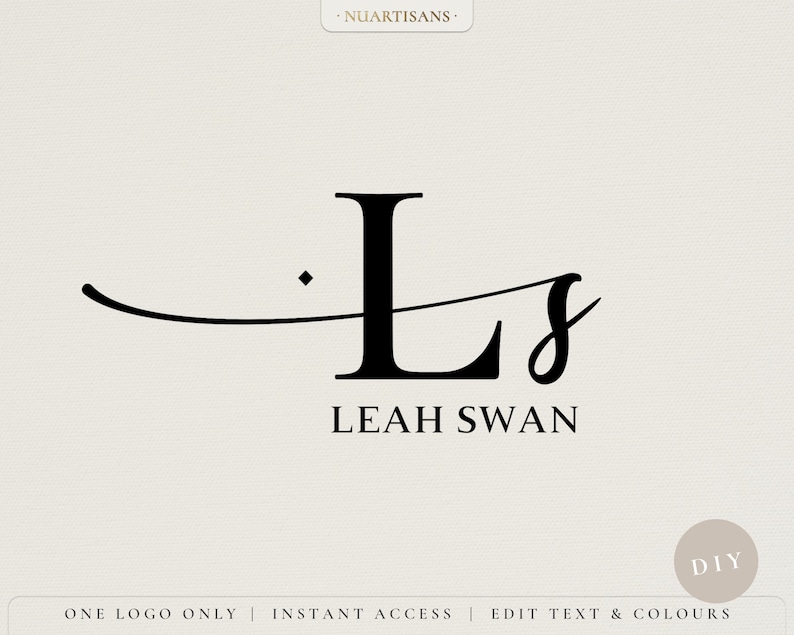 LEAH Influencer Blogger Business Logo Premade Diy Logo - Etsy