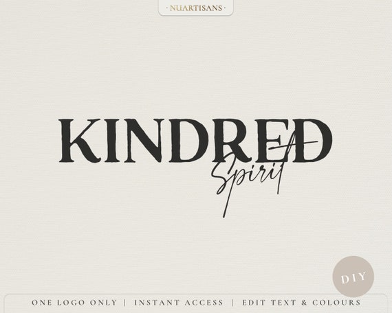 KINDRED SPIRIT Modern Premade Diy Logo Predesigned Logo - Etsy