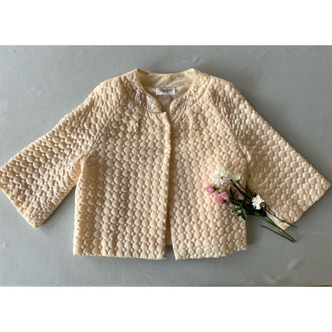 VINTAGE; Quilted Boudoir Jacket - Etsy