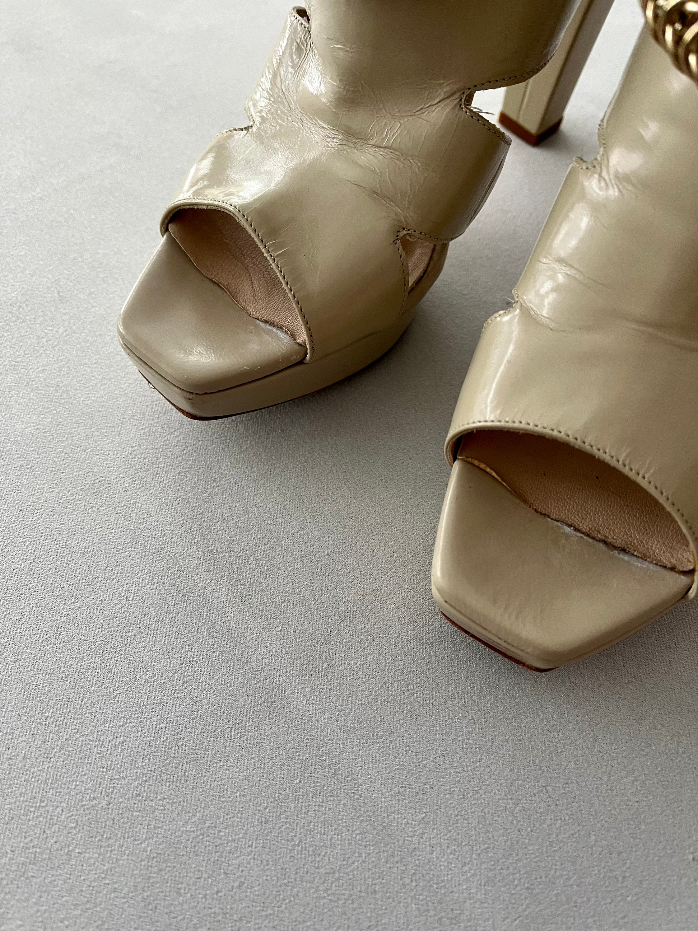 ESCADA: Open Toe Platform Pump - Etsy