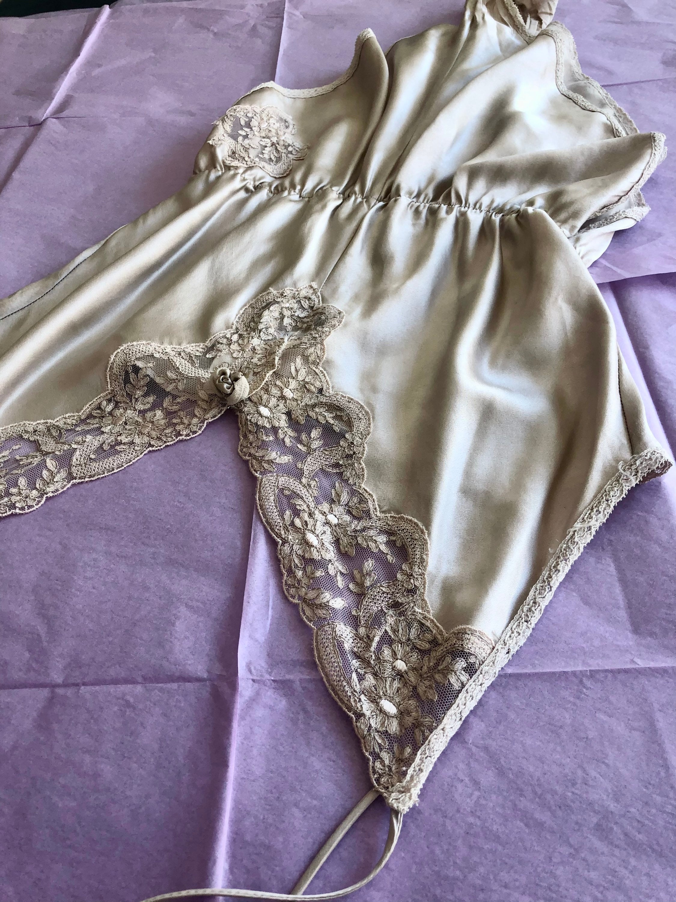 CHRISTINE Silk Teddie Lingerie - Etsy