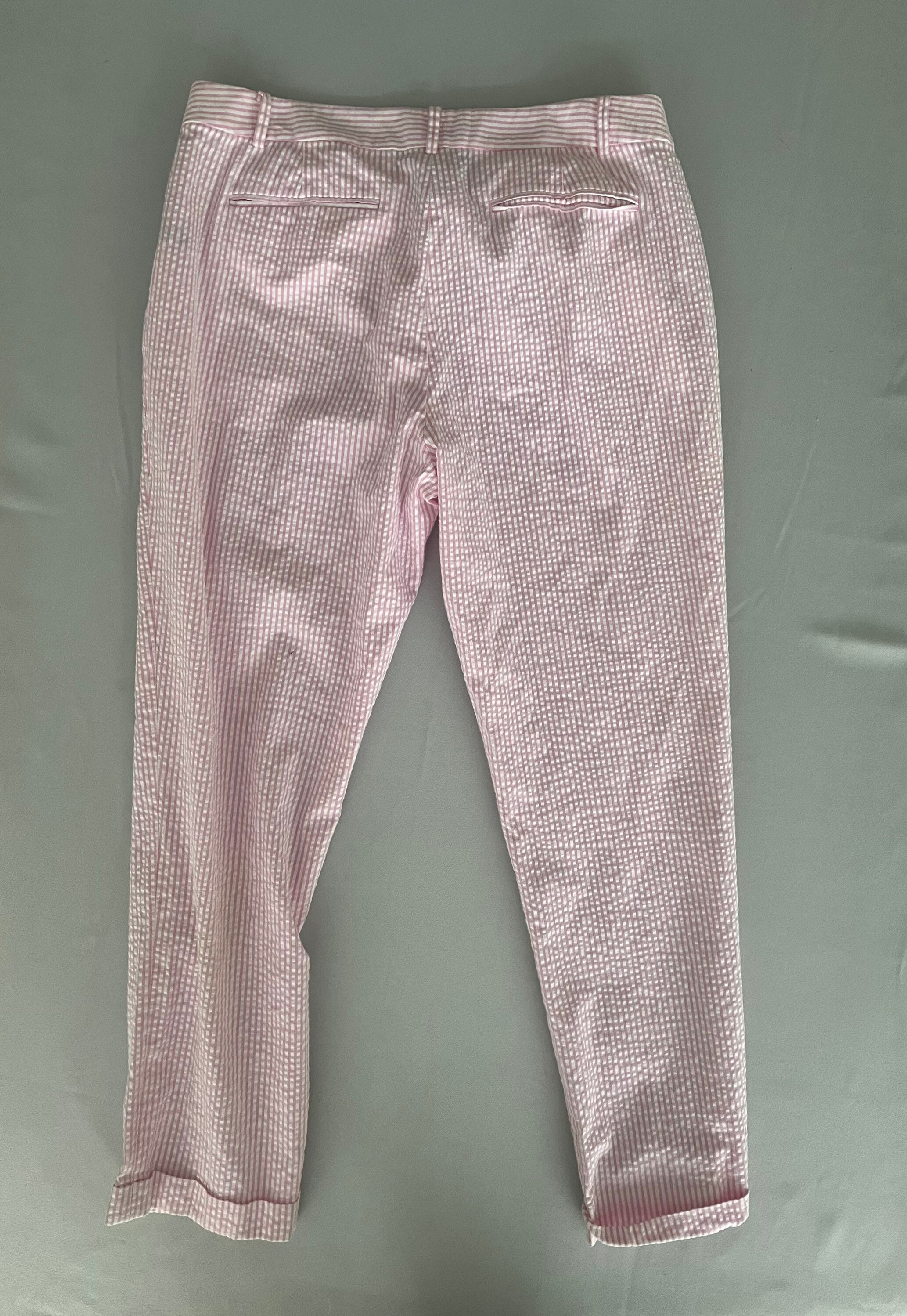 RALPH LAUREN Pink Pinstripe Searsucker Cotton Pants - Etsy