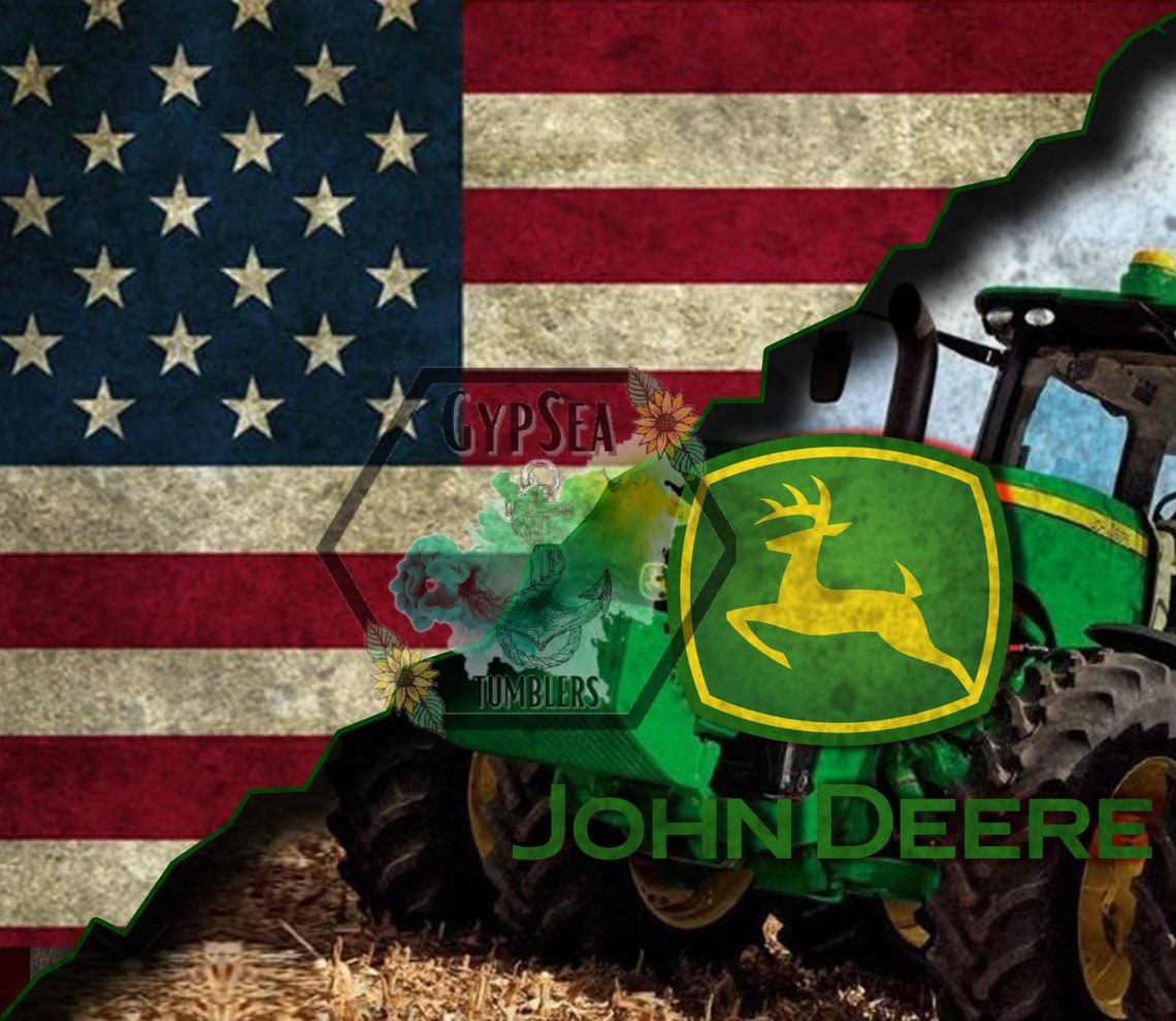 John Deere American Flag Full Wrap Waterslide Decal | Etsy
