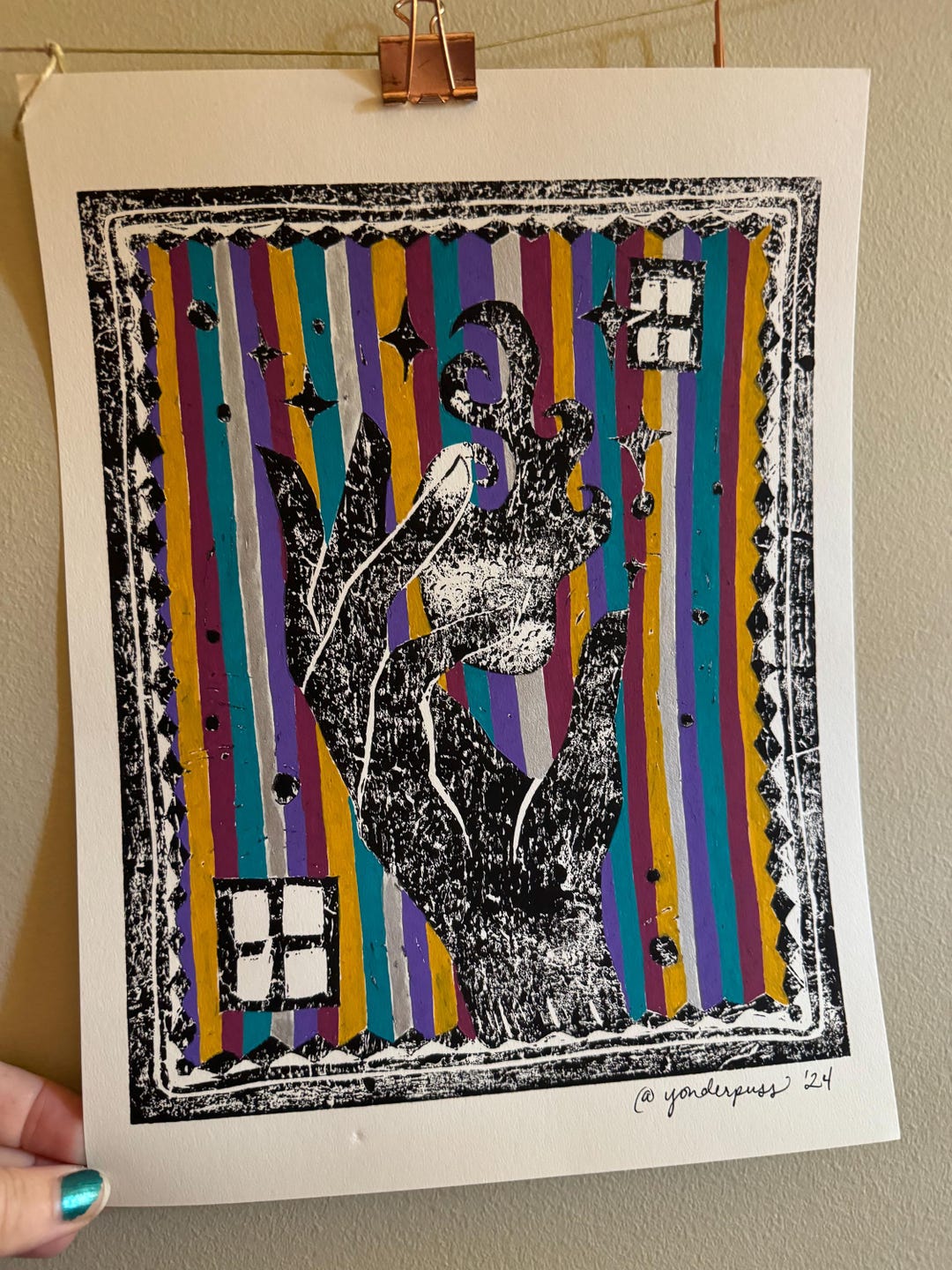 Magic Hand Print with Color - Etsy