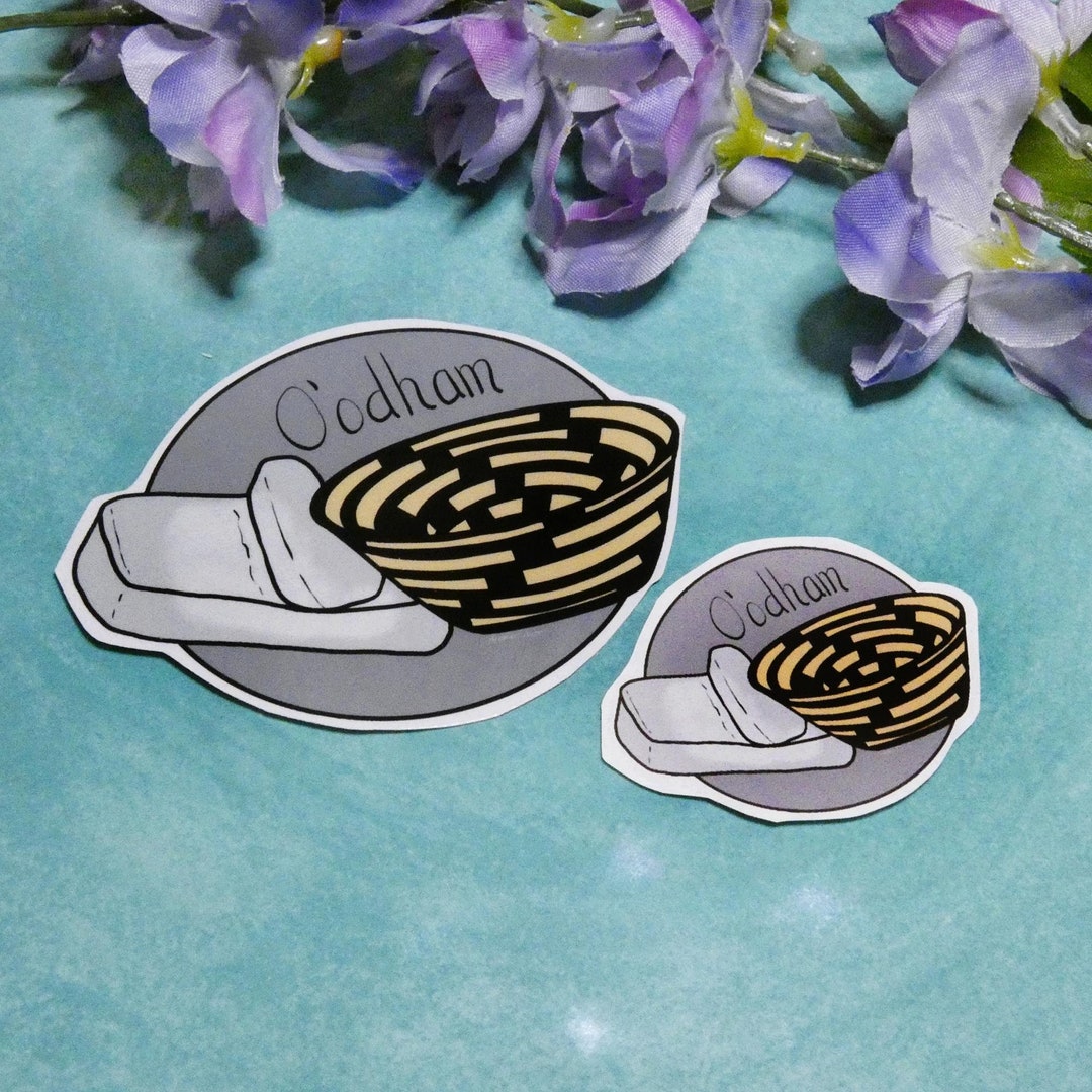 Akimel, Tohono O'odham Basket and Grinding Stone Sticker | Native ...