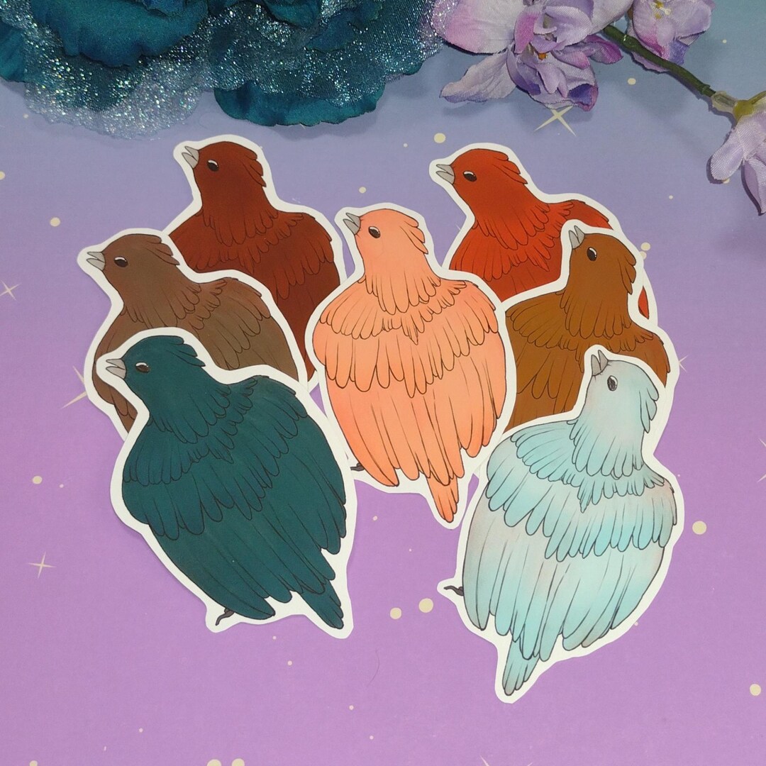 Dreamy, Surreal Bird Stickers | Cozy Nature Cardinal Bird Stickers - Etsy