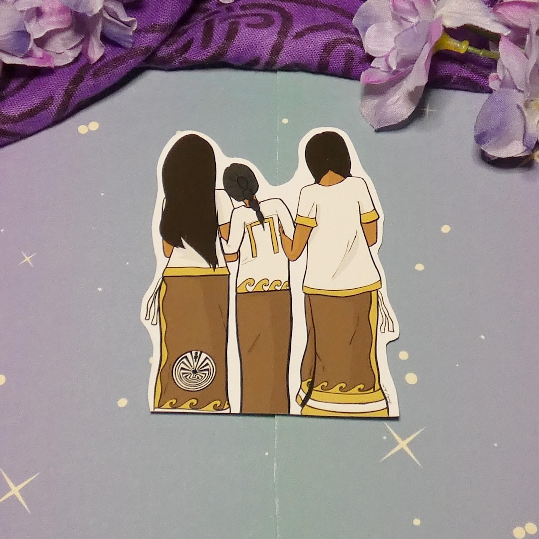 Passing on Strength (two Daughters) Art Sticker | O'odham Native ...
