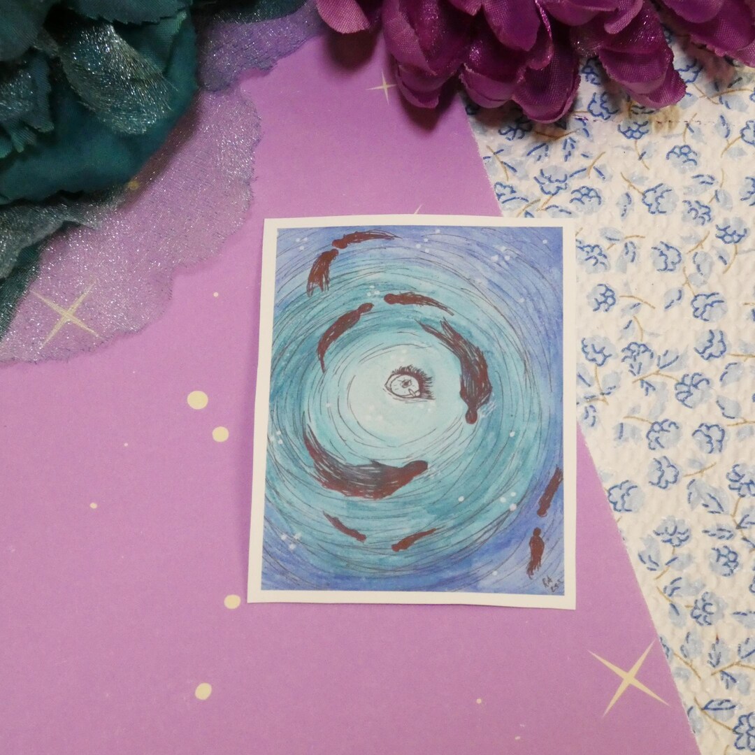 Watchful Gaze Art Sticker | Dreamy Spiritual Souls Sticker - Etsy