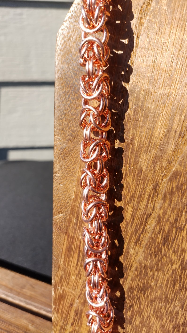 Copper Byzantine Chain Necklace - Etsy