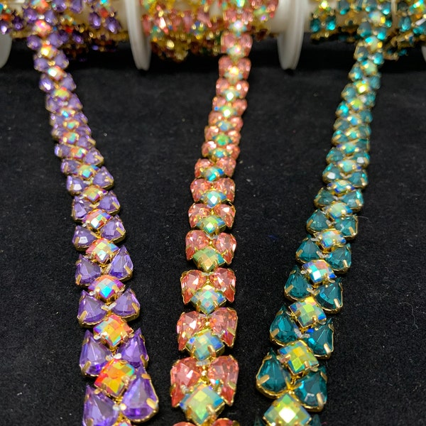 Rhinestone Trim by the Yard - Etsy