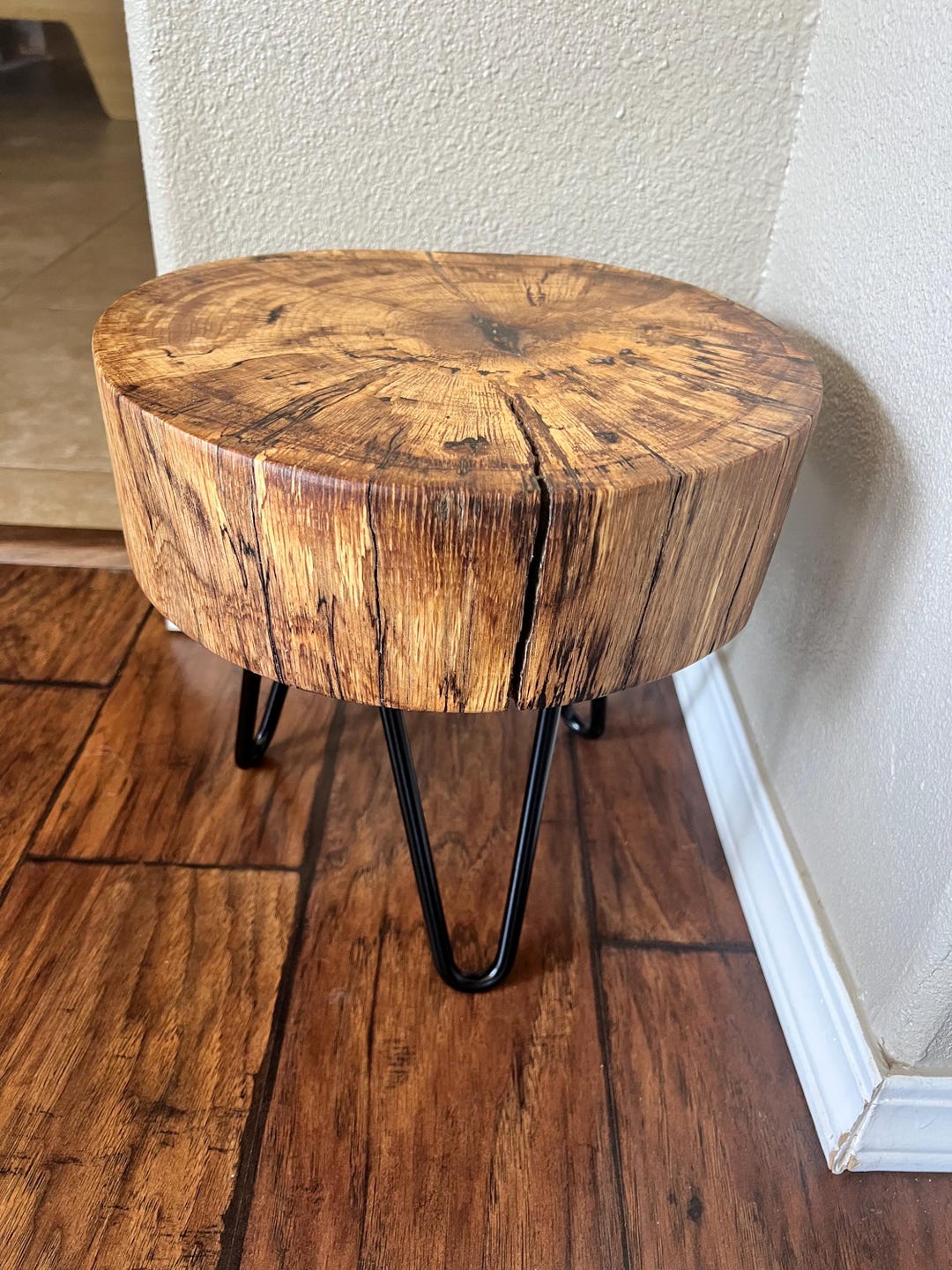 Rustic Live Edge Spalted Maple Plant Stand, Cake Stand, Stool, Round - Etsy