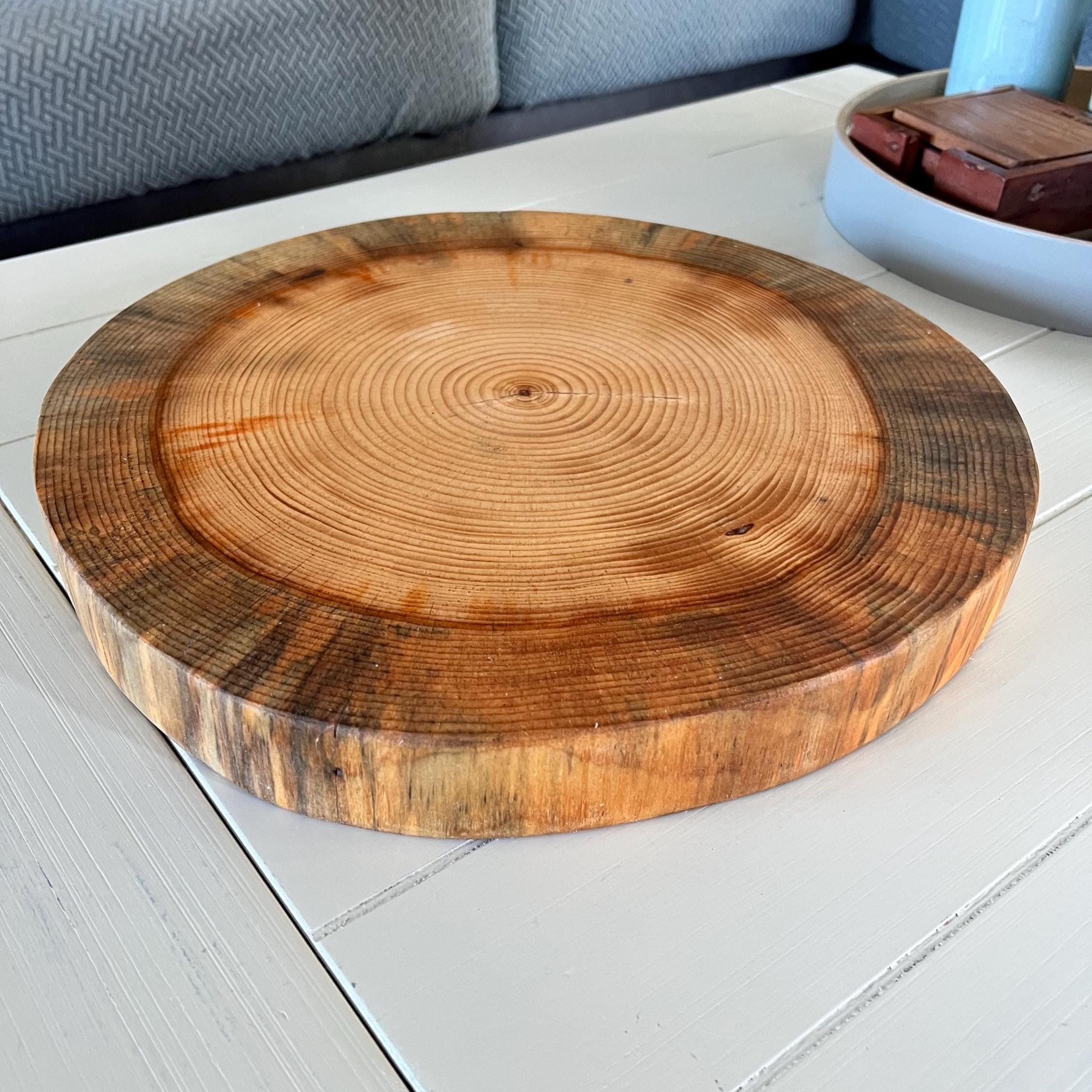 Live Edge Denim Pine Round, Trivet, Board, Cake Stand, Centerpiece ...